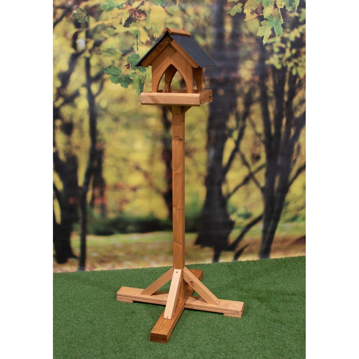 Riverside Woodcraft Gothic Slate Roof Bird Table – RiversideWoodcraft