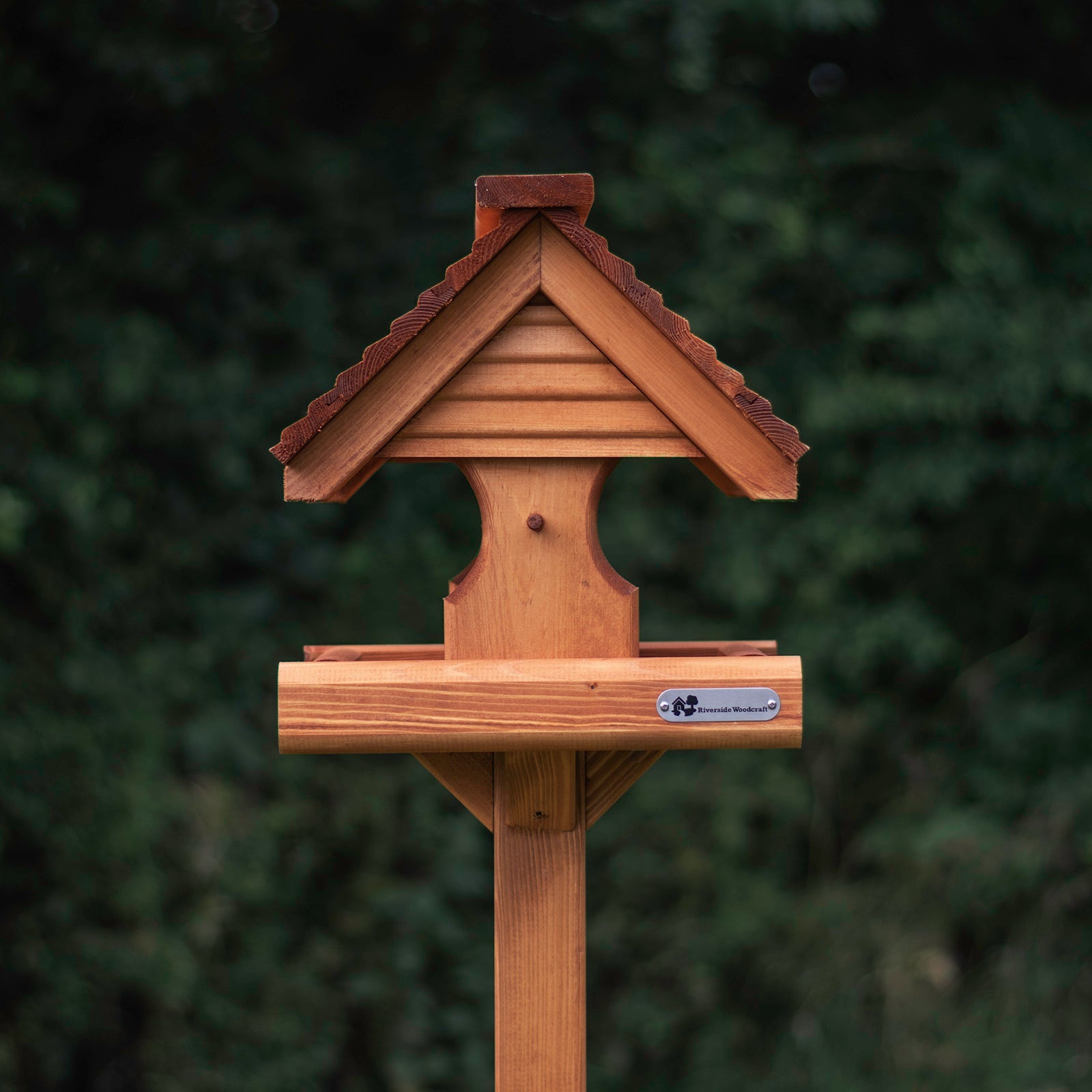 Riverside Woodcraft Rustic Wooden Roof Bird Table – RiversideWoodcraft