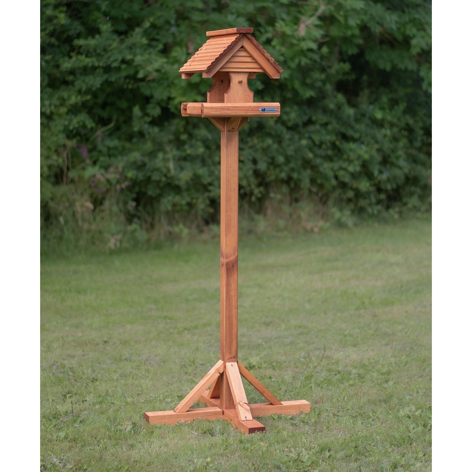 Riverside Woodcraft Rustic Wooden Roof Bird Table – RiversideWoodcraft